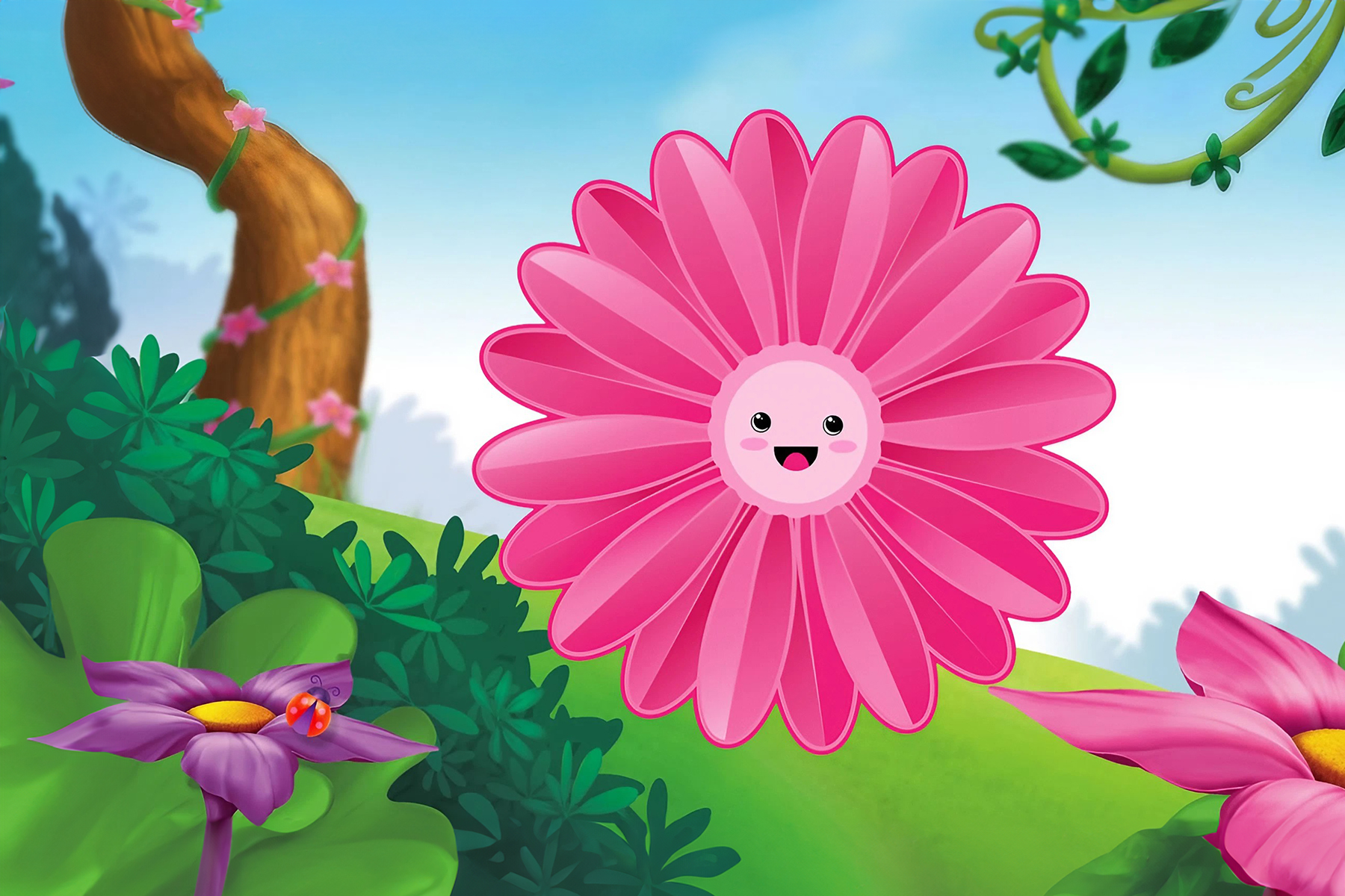 Funny Flowers Jigsaw - WGPlayground.com