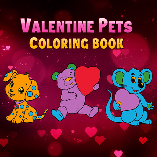 Valentine Pets Coloring Book - WGPlayground.com