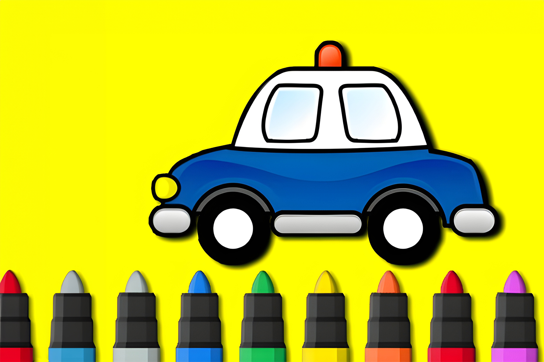 Easy to Paint Police Car - WGPlayground.com
